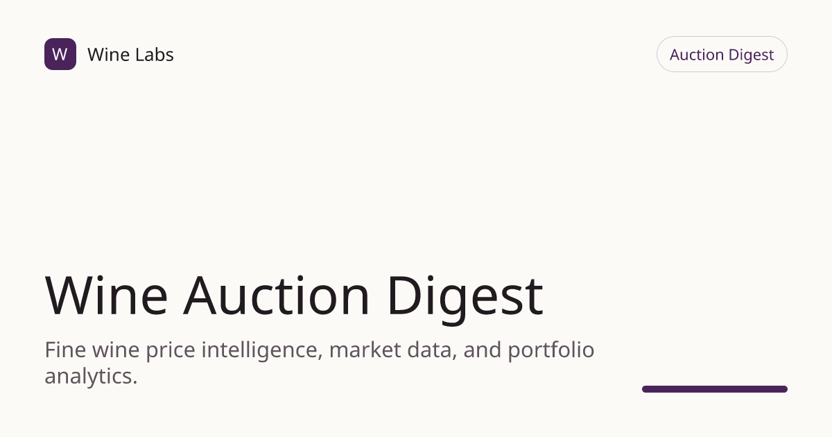 Wine Auction Digest | Wine Labs