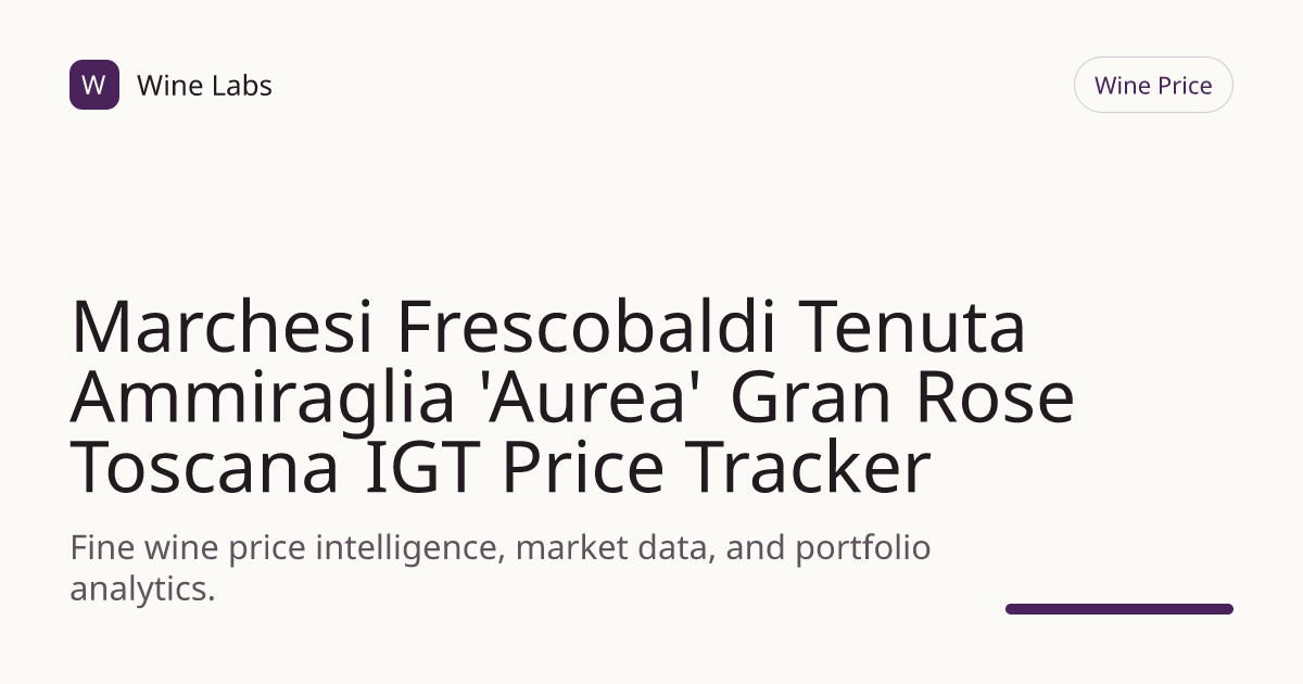 Marchesi Frescobaldi Tenuta Ammiraglia 'Aurea' Gran Rose Toscana IGT ...