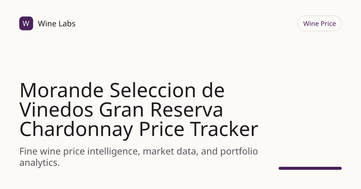 Morande Seleccion de Vinedos Gran Reserva Chardonnay Price Tracker ...