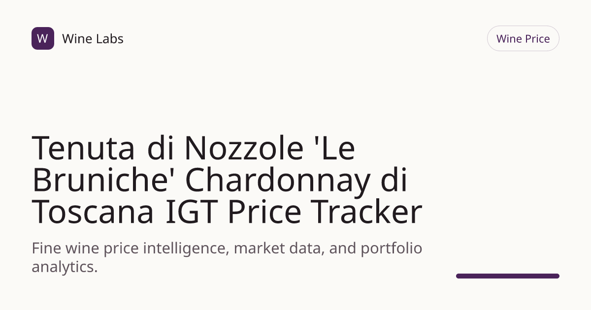 Tenuta di Nozzole 'Le Bruniche' Chardonnay di Toscana IGT Price Tracker ...